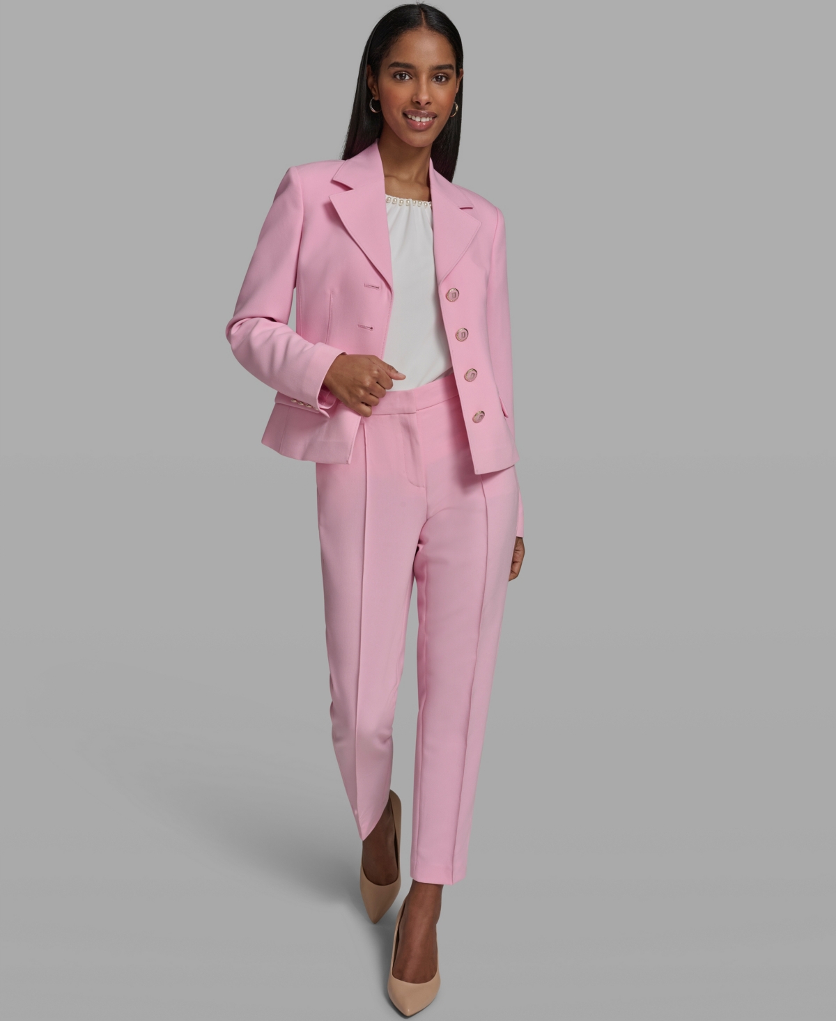 Click here for Karl Lagerfeld Paris Womens Cropped Collared Woven... prices