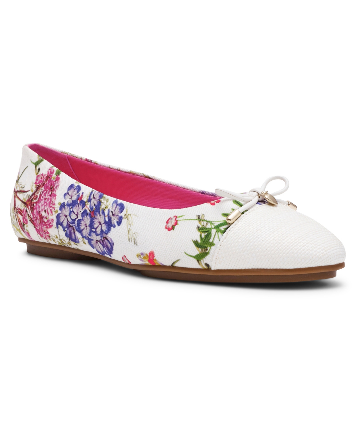 Click here for Anne Klein Womens Luci Cap Toe Ballet Flats - Whit... prices