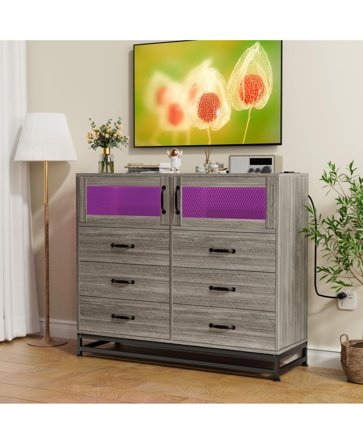 Click here for gaomon Dresser for Bedroom with Led Lights and Cha... prices