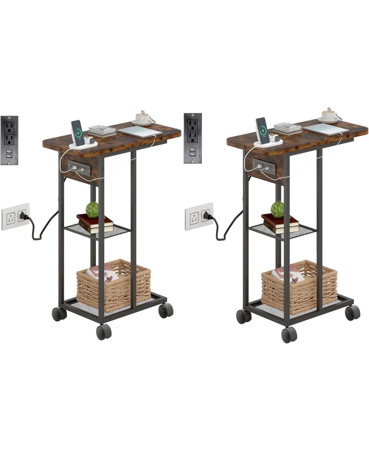 Click here for gaomon C Shaped End Table with Charging Station fo... prices