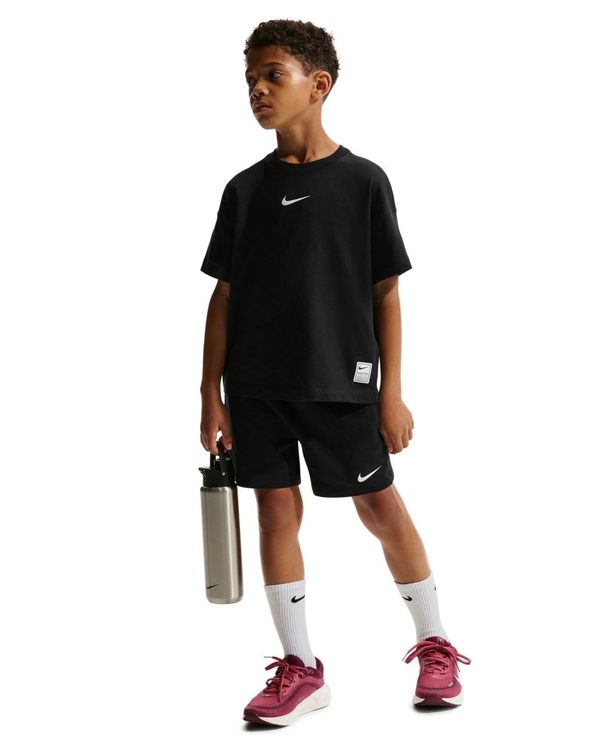 Click here for Nike Boys 8-20 Pro Dri-fit Fleece Shorts - Black/W... prices