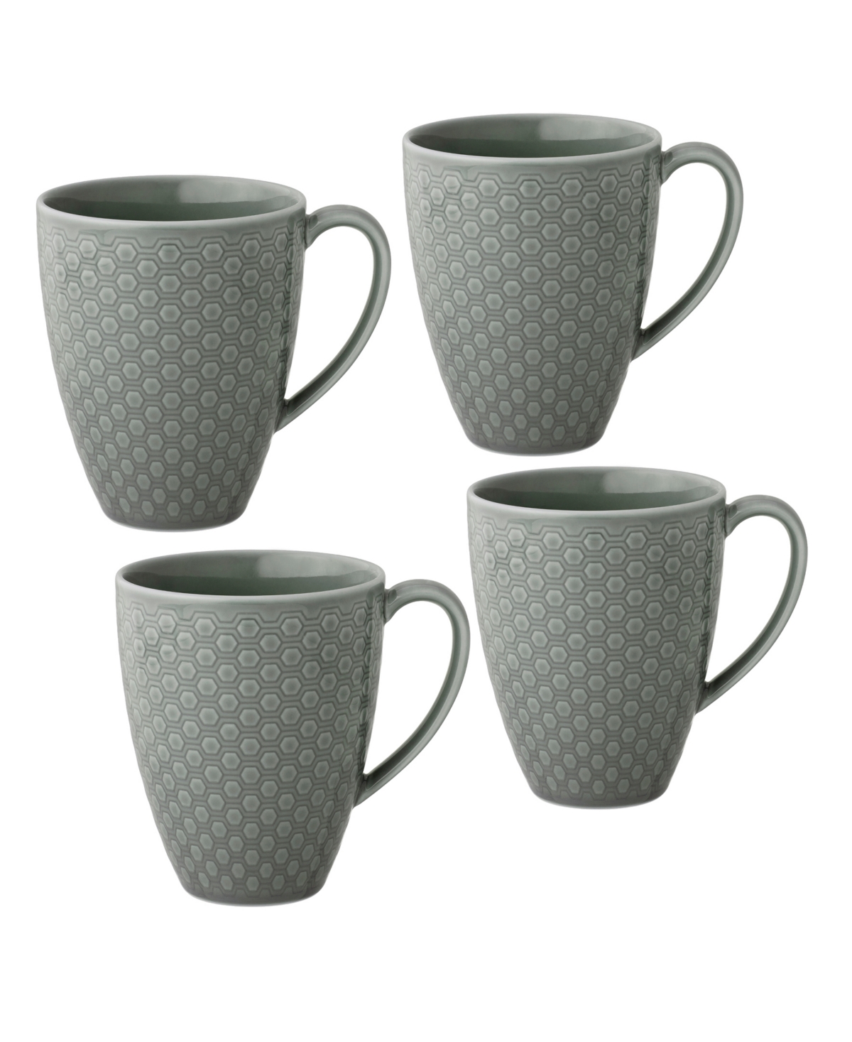 Click here for Noritake Kikko 16 oz. Mugs  Set of 4 - Pastel Gray prices