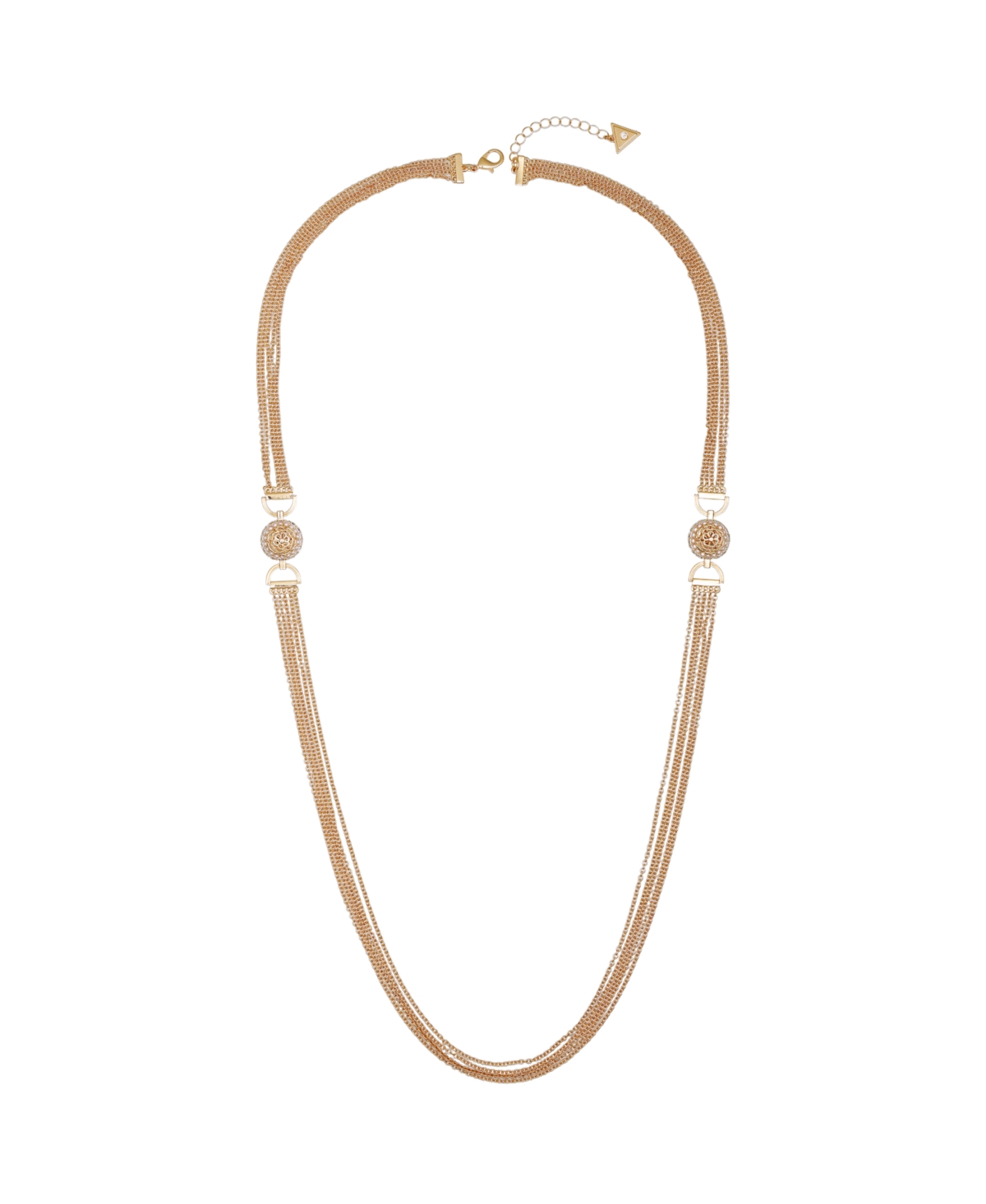 Click here for Guess Gold-Tone Played Layered Chain Necklace - Go... prices