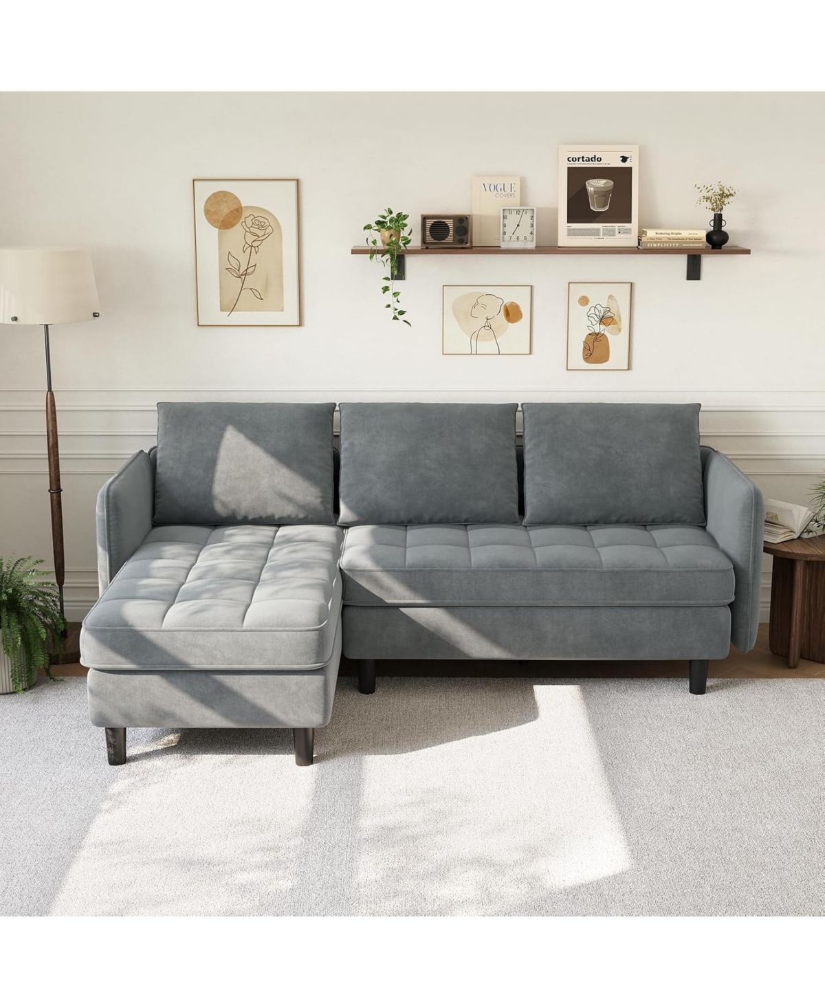 Click here for gaomon 75.5 inch L Shaped Sectional Sofa with Stor... prices