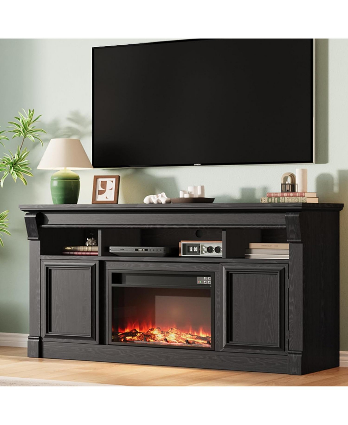 Click here for gaomon 58" Farmhouse Wood Fireplace Tv Stand... prices