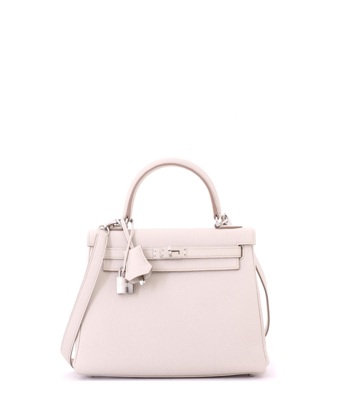 Click here for Pre-Owned HERMES Kelly 25 Handbag Light Togo with... prices