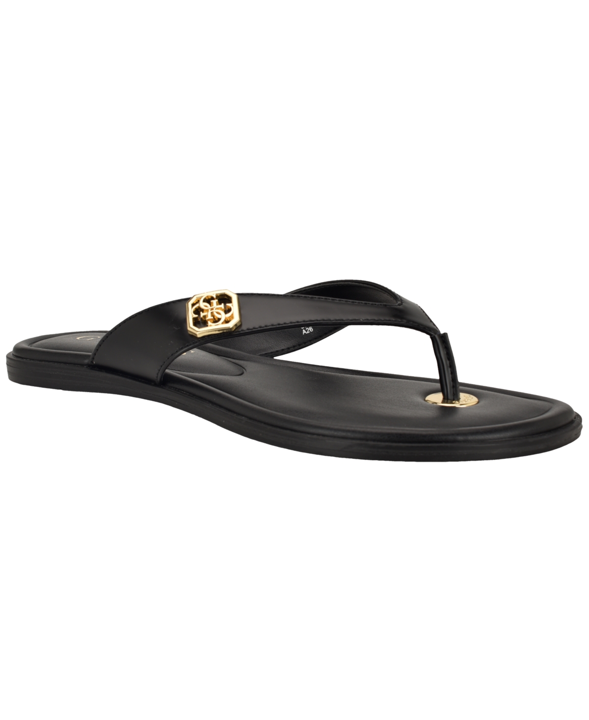 Click here for Guess Womens Lexing Logo Slip-On Flat Sandals - Bl... prices