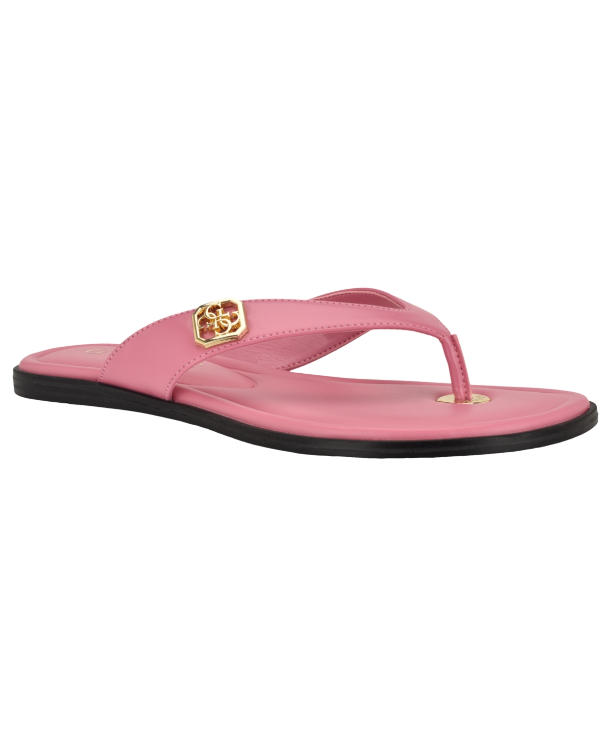 Click here for Guess Womens Lexing Logo Slip-On Flat Sandals - Pi... prices