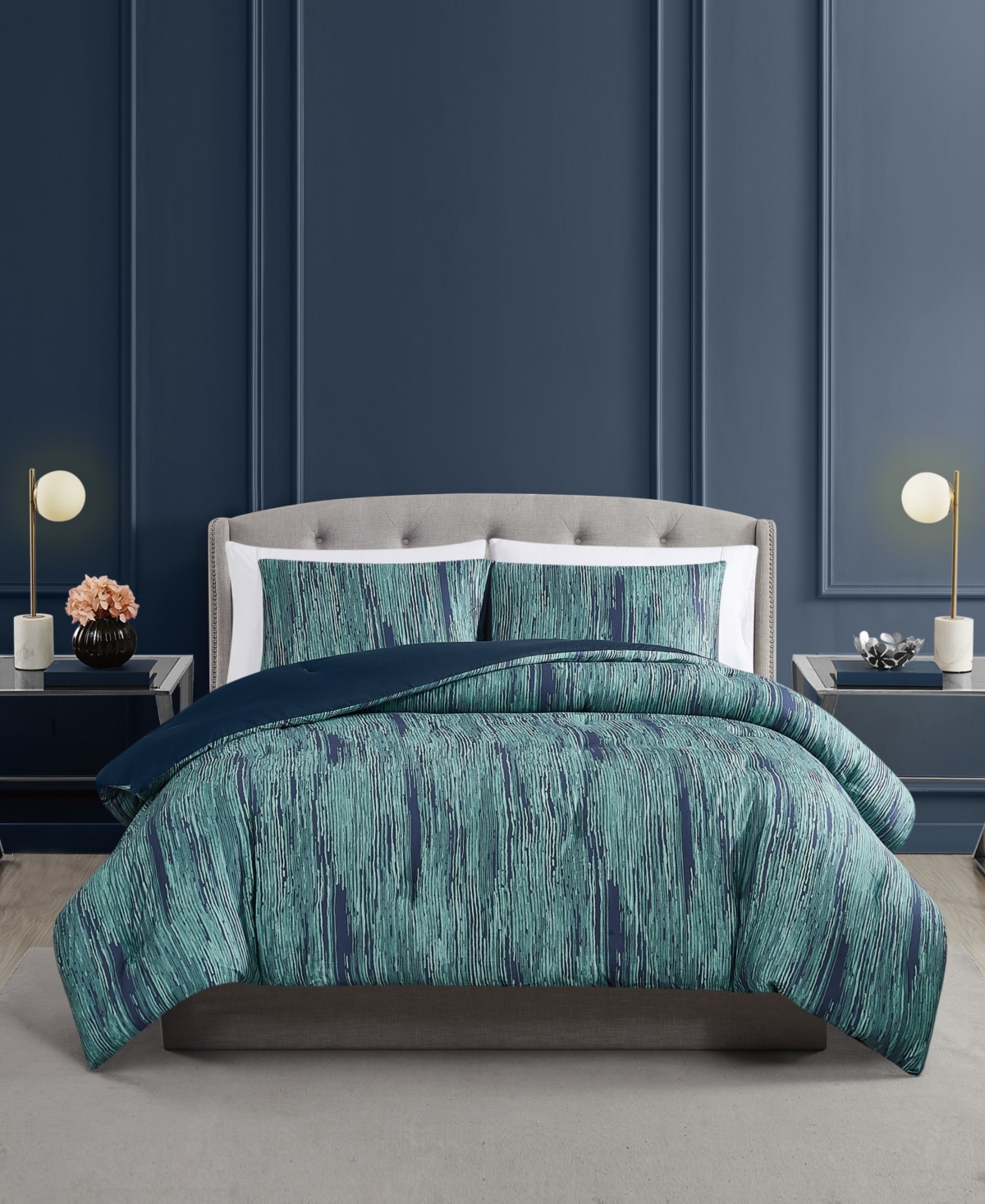 Click here for Vince Camuto Linework Stripe 3-Pc. Duvet Cover Set... prices