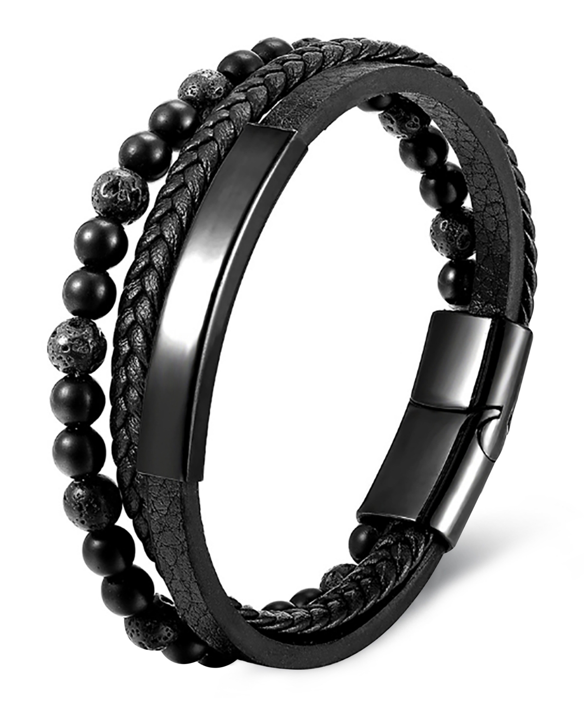 Click here for Rhona Sutton Mens Varen Cuff Leather Bracelet in S... prices