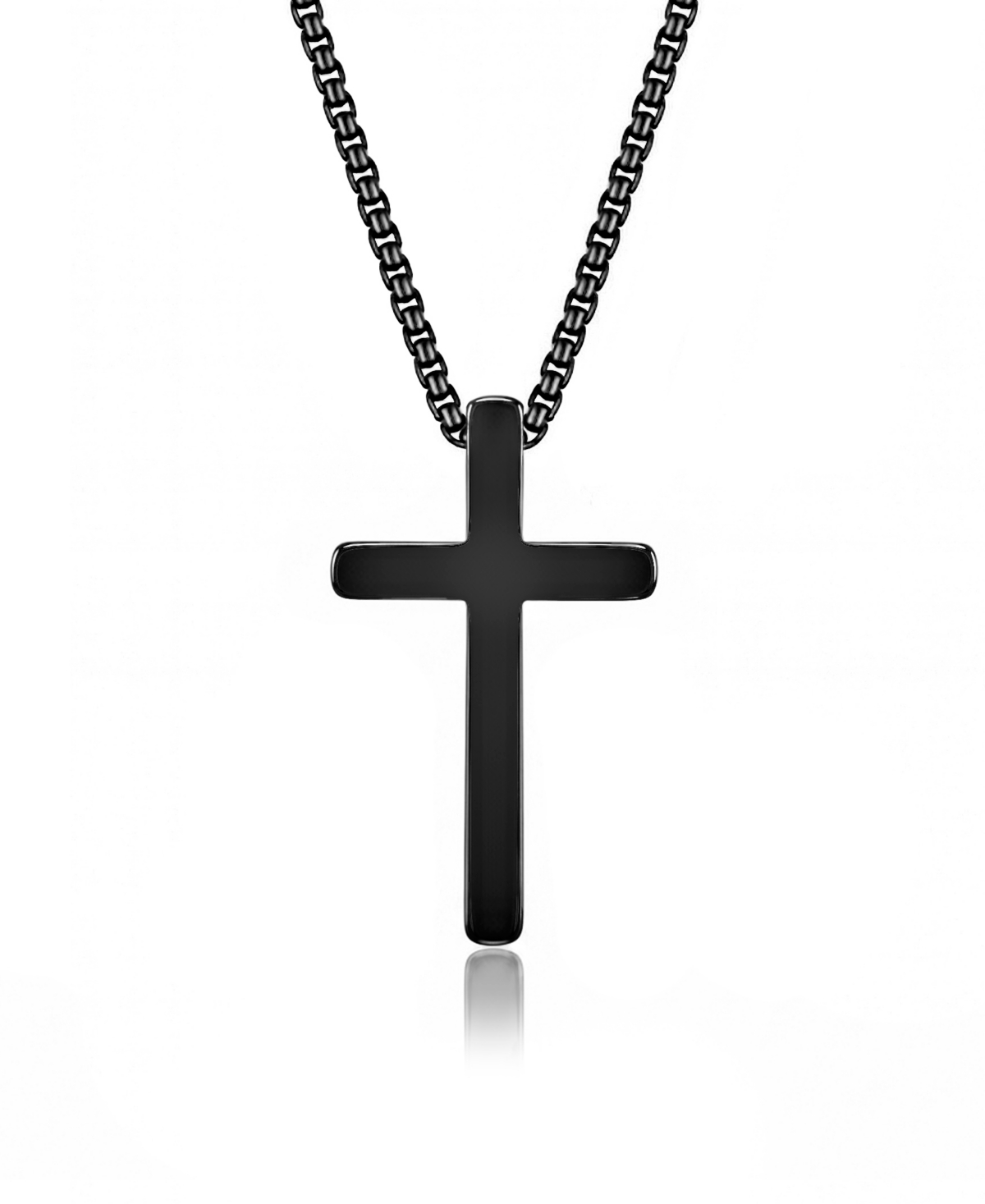 Click here for Rhona Sutton Mens Faith Cross Black Stainless Stee... prices