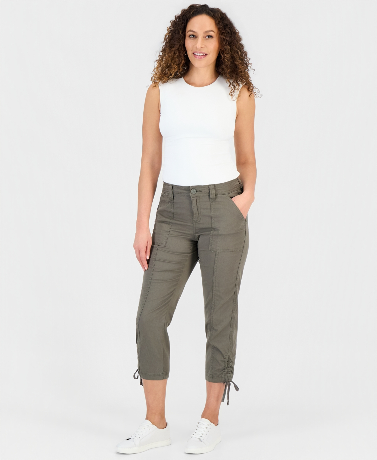 Click here for Style & Co Petite Mid-Rise Tie-Hem Capri Pants  Ex... prices