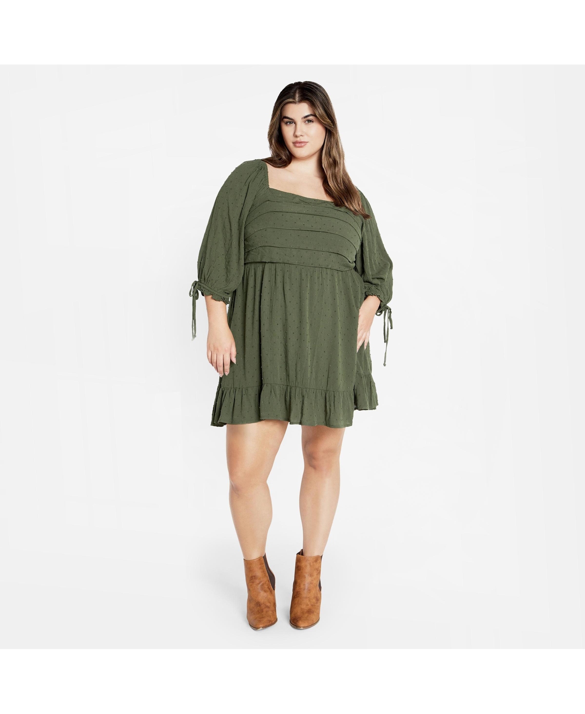 Click here for City Chic Womens Allegra Mini Dress - Green prices