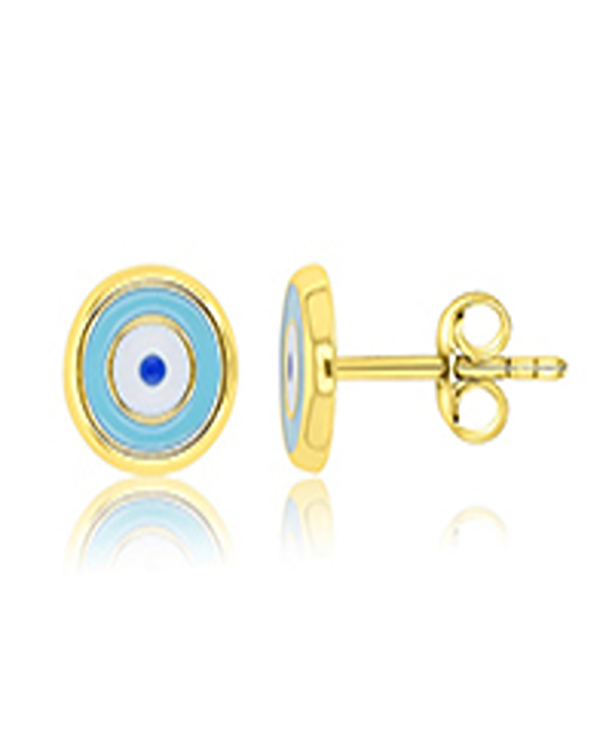 Click here for Macys Evil Eye Stud Earrings in 14k Yellow Gold Ov... prices