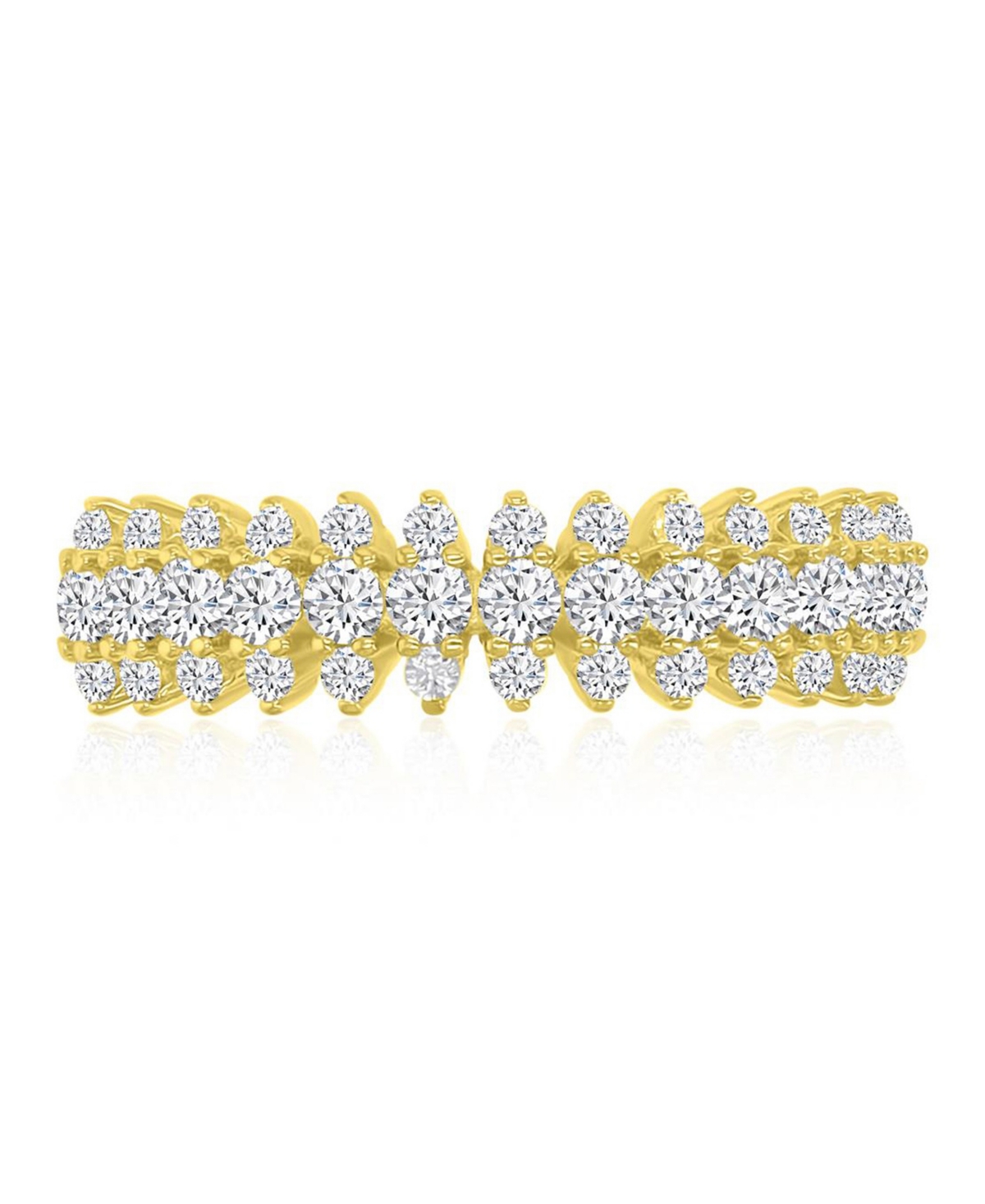 Click here for Macys Cubic Zirconia Spike Ring in 14k Yellow Gold... prices
