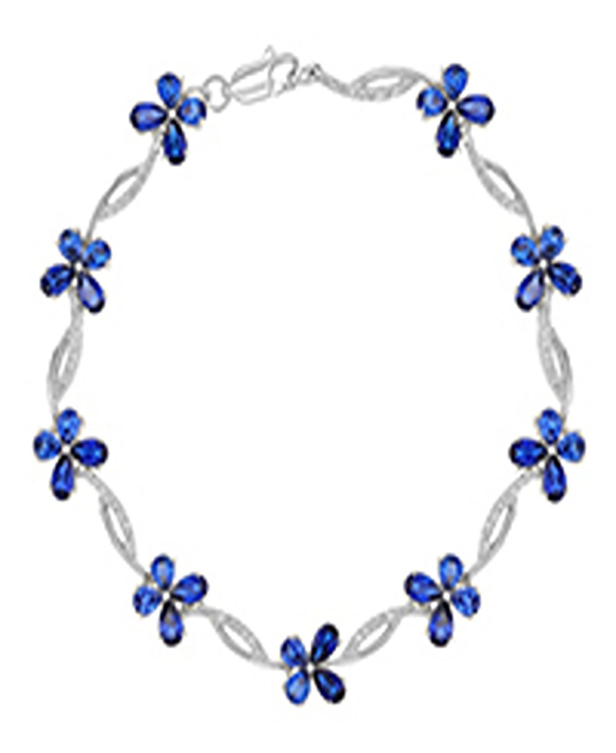 Click here for Macys Created Blue & Ceylon Sapphire Flower Bracel... prices