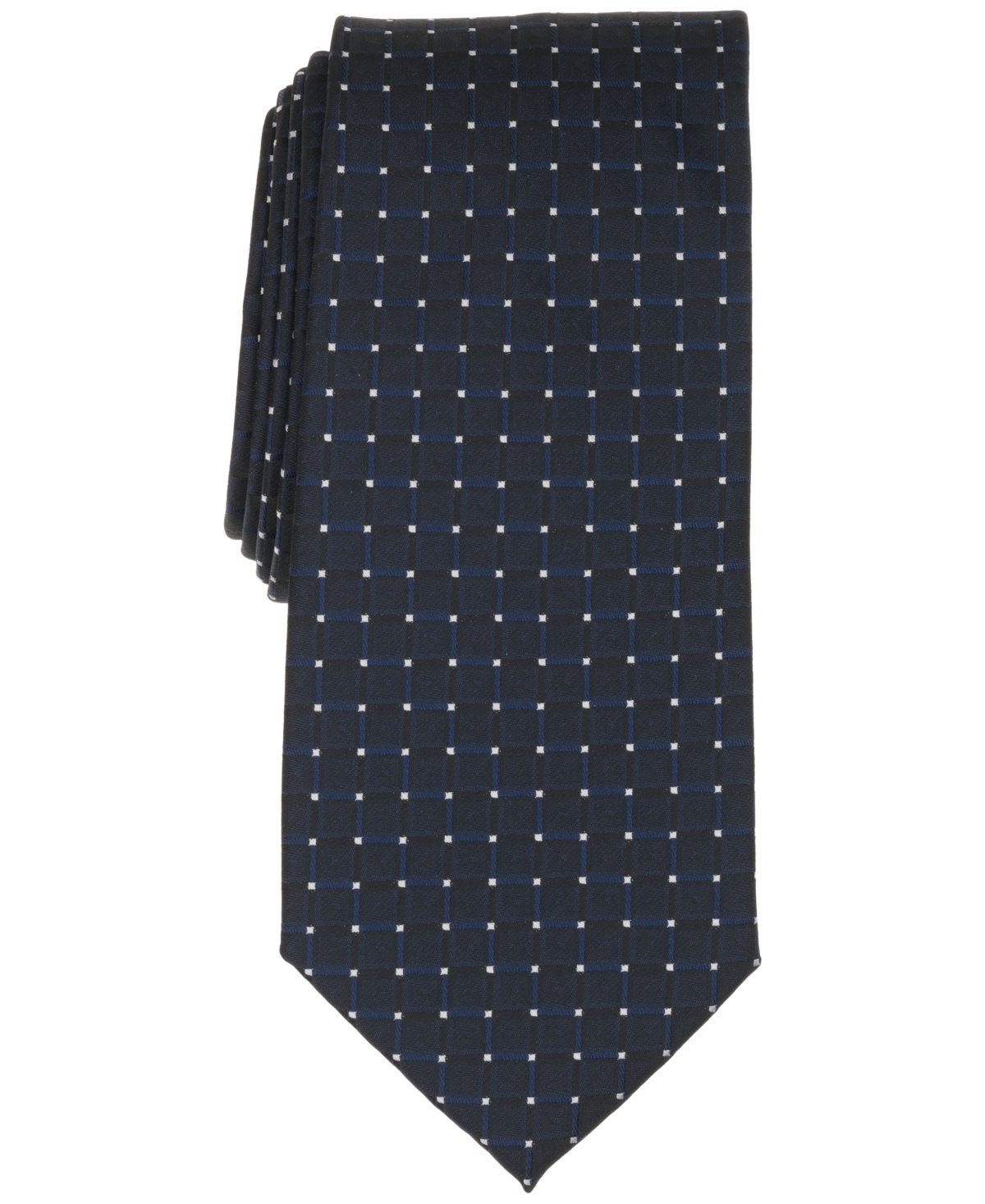 Click here for Perry Ellis Mens Grid Pattern Tie - Navy prices