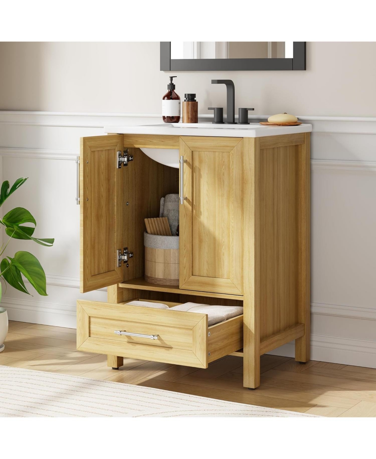 Click here for gaomon 24" Bathroom Vanity with Sink Vintage... prices