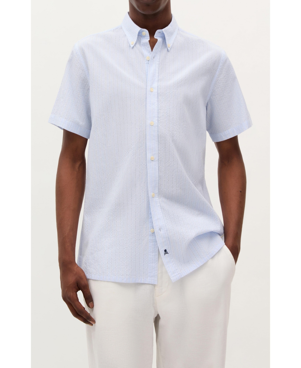 Click here for Scalpers Mens Seersucker Resort Bd Shirt - Blue wh... prices