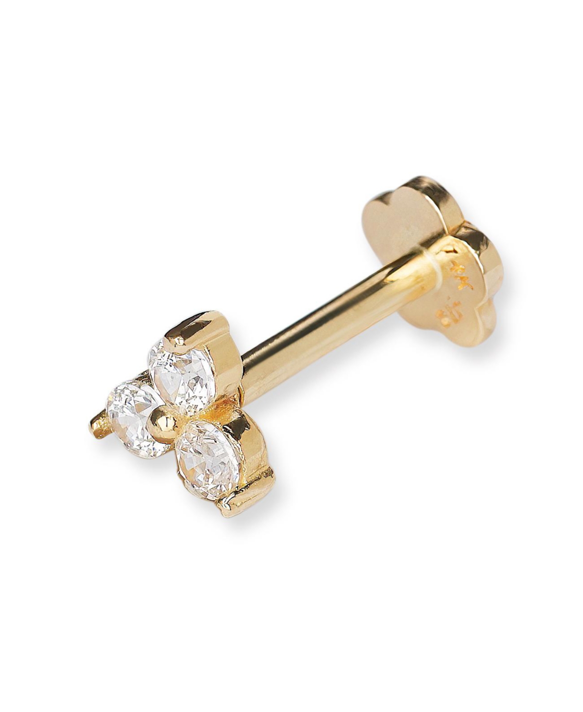 Click here for Curata Jewelry Solid 14k Gold 18G Cubic Zirconia T... prices