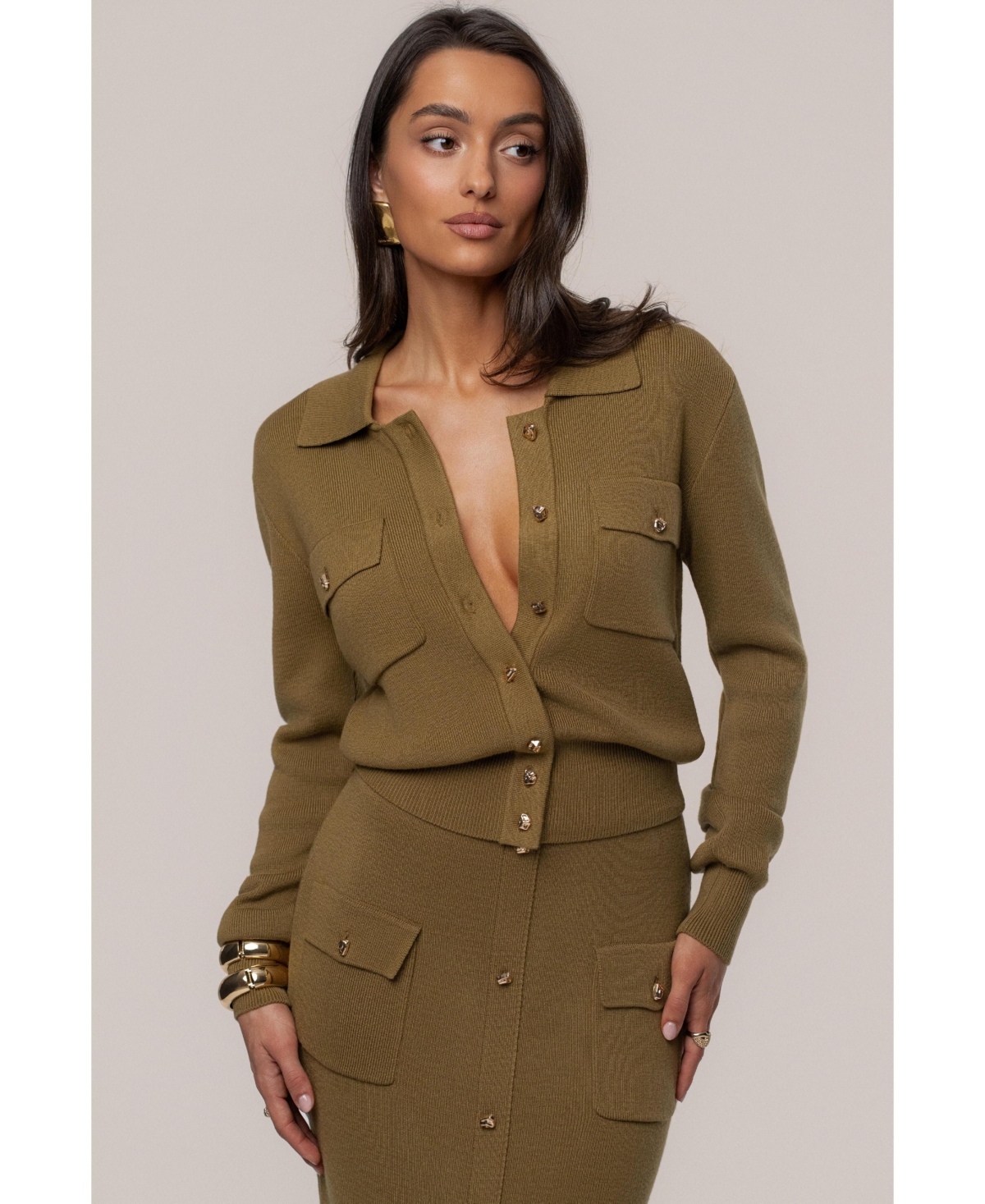 Click here for Jluxlabel Womens Fall Bliss Knit Top - Green prices