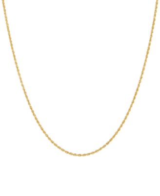 Click here for Macys Solid Rope Chain Necklace In 14k Yellow Gold... prices