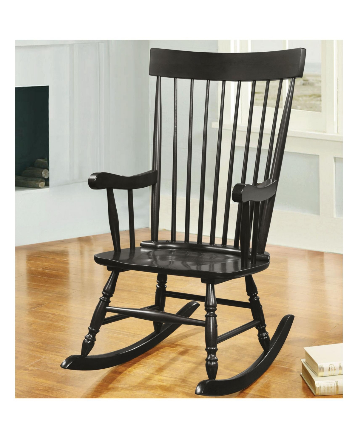 Click here for Flynama Spindle Traditional Wood Rocking Chair Cla... prices