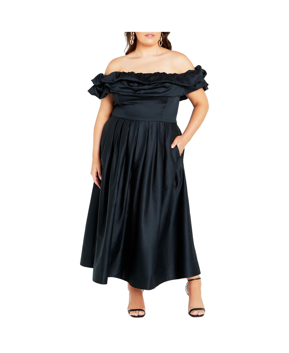 Click here for City Chic Womens Mayah Dress - Black prices