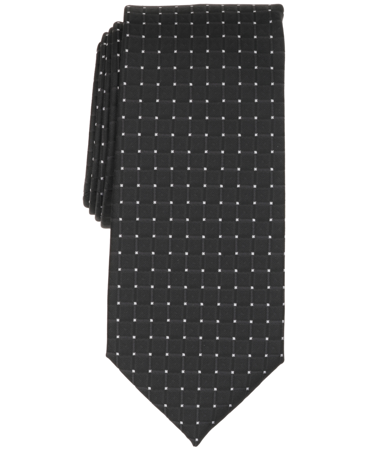 Click here for Perry Ellis Mens Grid Pattern Tie - Black prices