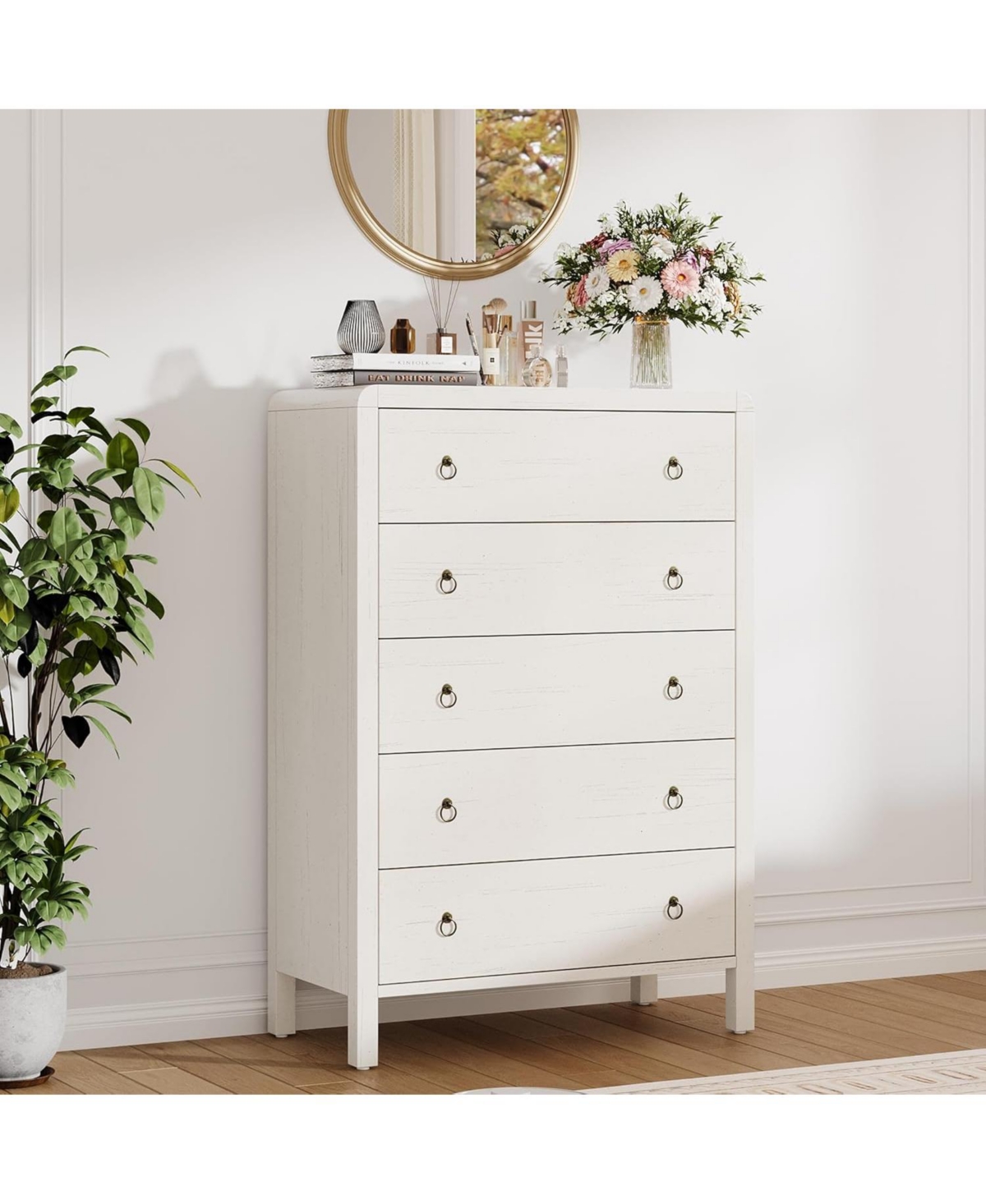 Click here for gaomon Modern 5 Drawer Tall Dresser for Bedroom  L... prices
