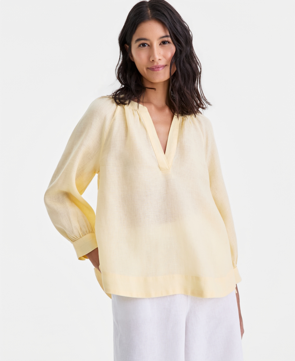 Click here for Charter Club Plus Size Long-Sleeve Top  Macys Excl... prices