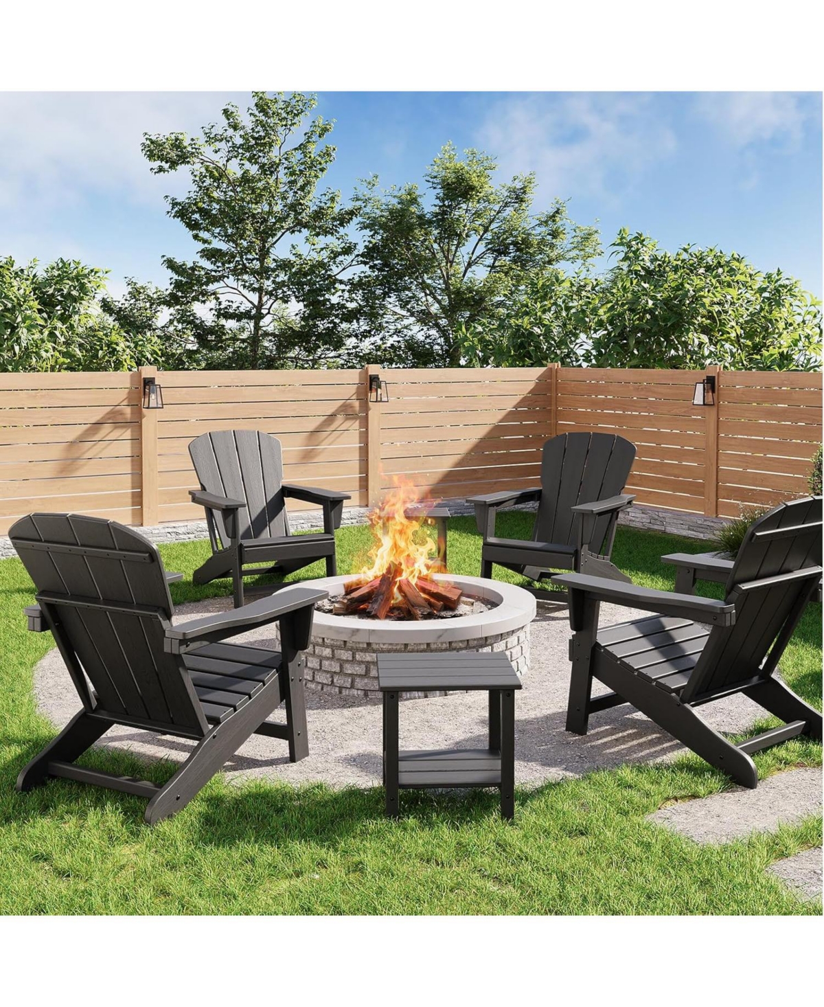 Click here for gaomon Modern Hdpe Plastic Adirondack Chair Set of... prices