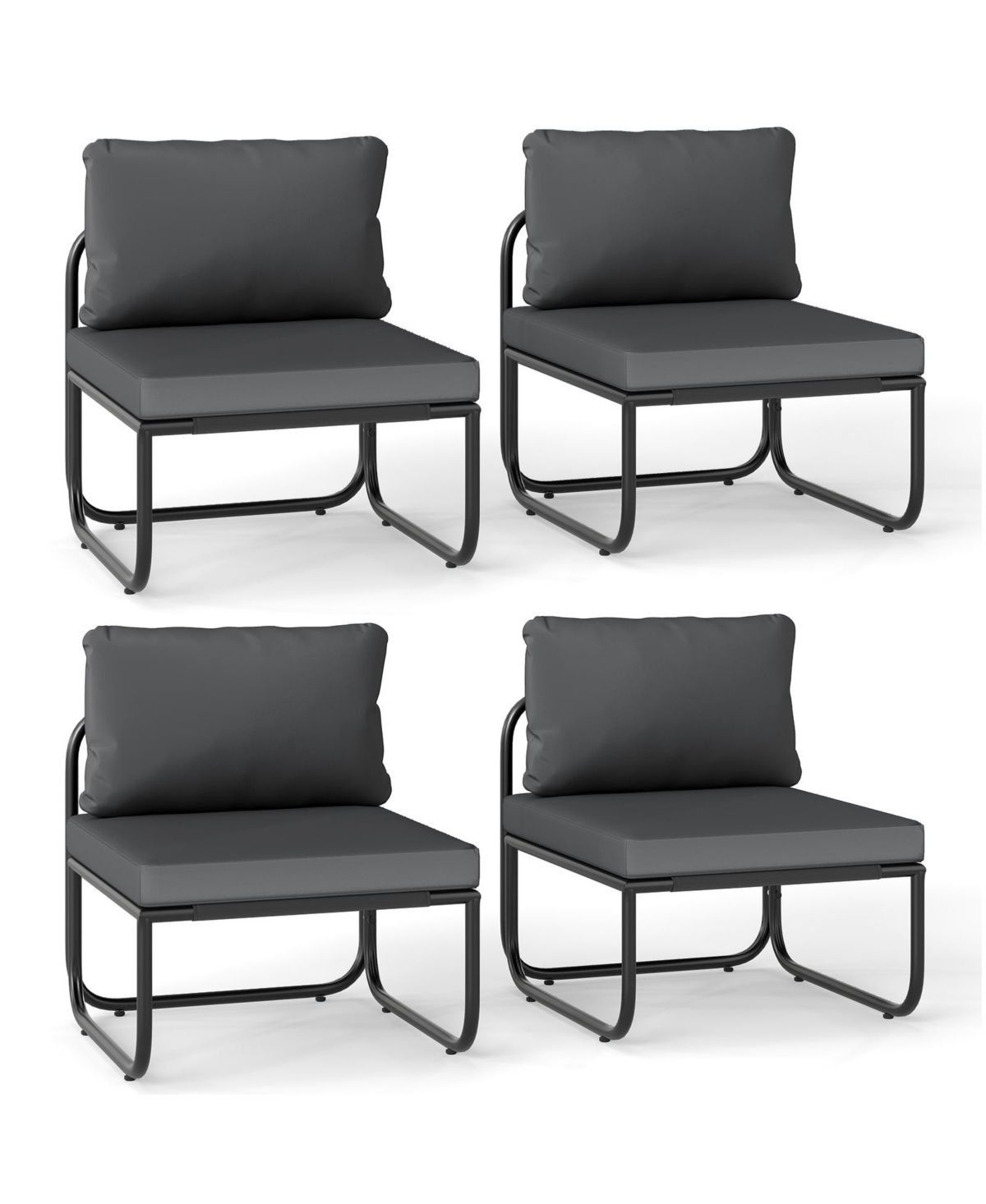 Click here for Gymax Patio Chairs Set of 4 w/ Removable Cushions... prices