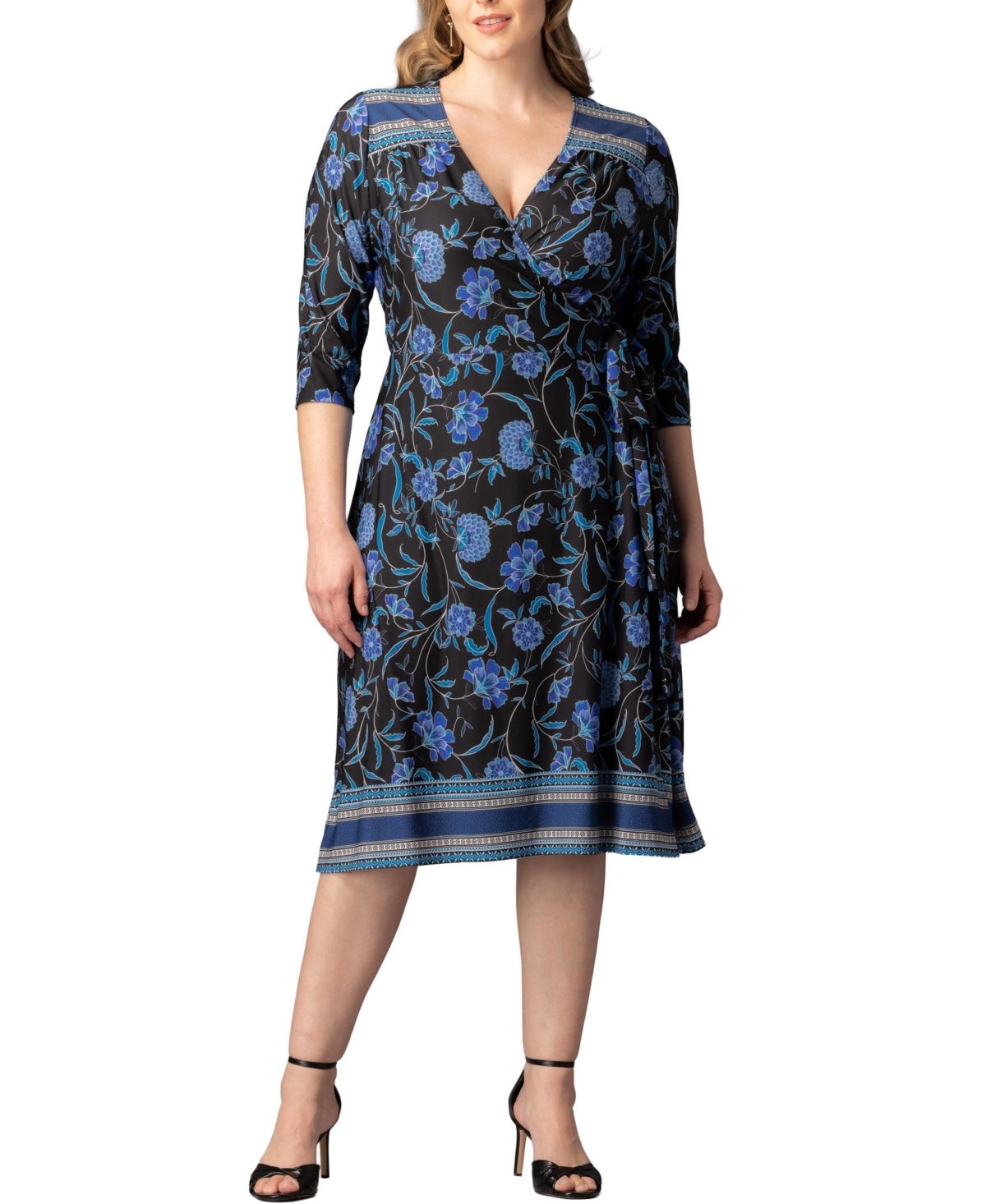Click here for Kiyonna Womens Plus Size Beguiling Border Print Wr... prices