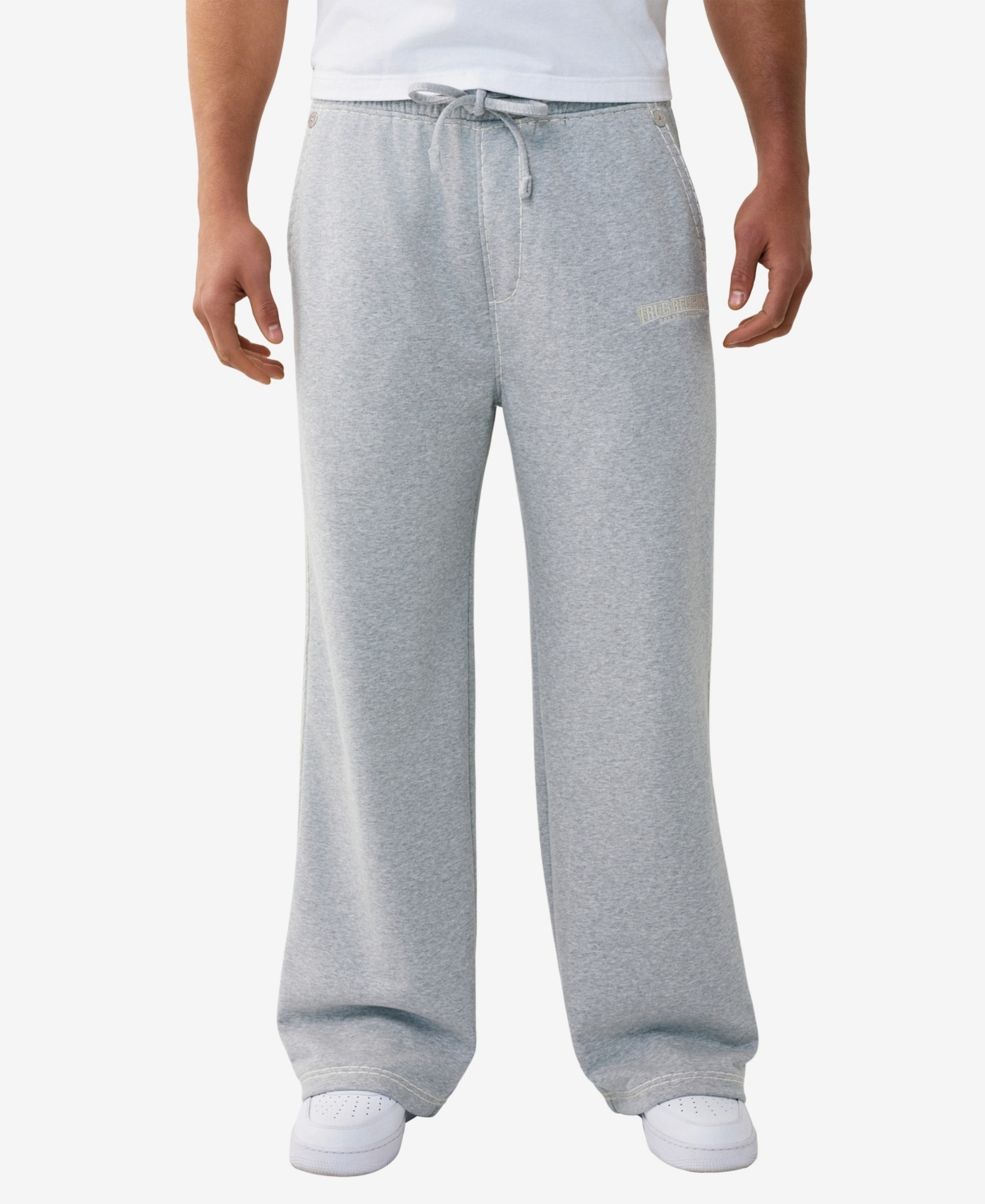 Click here for True Religion Mens Regular-Fit Sweatpants - Heathe... prices