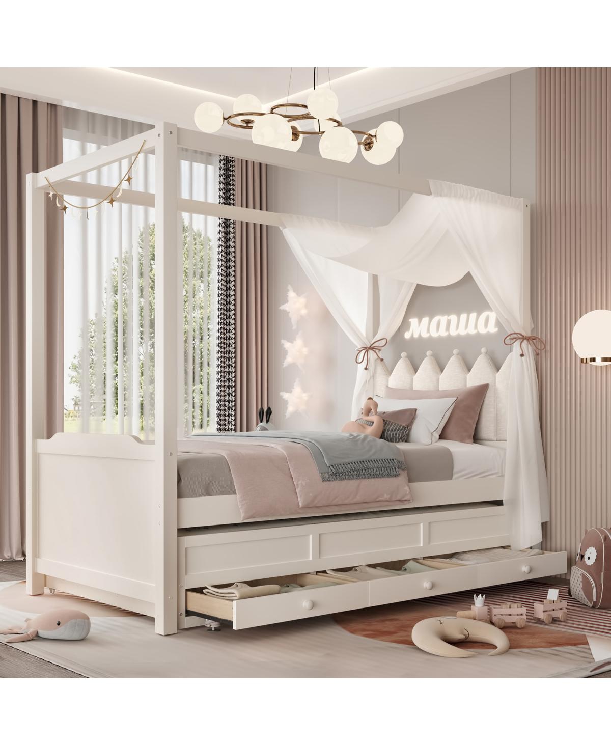 Click here for Streamdale Furniture Twin Upholstered Platform Bed... prices