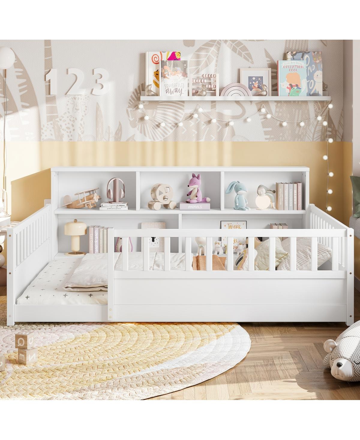 Click here for Streamdale Furniture Wooden Floor Bed With Fence G... prices