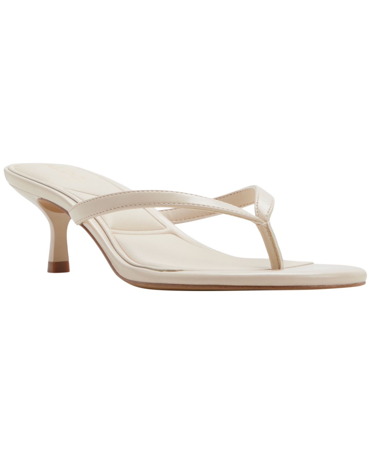 Click here for Aldo Womens Lift Kitten Heel Thong Sandals - Cream... prices