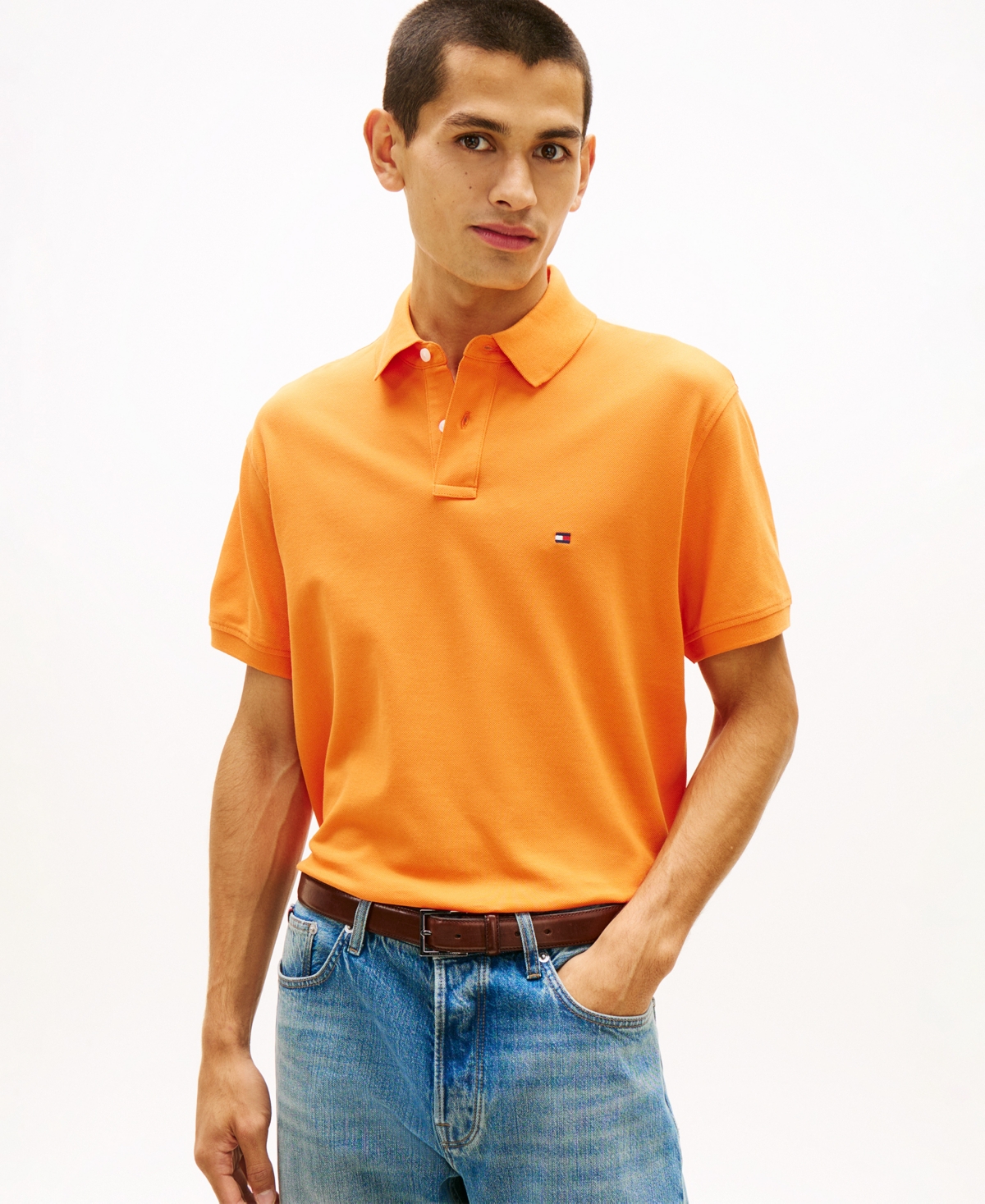 Click here for Tommy Hilfiger Mens 1985 Slim Fit Polo Shirt - Ora... prices