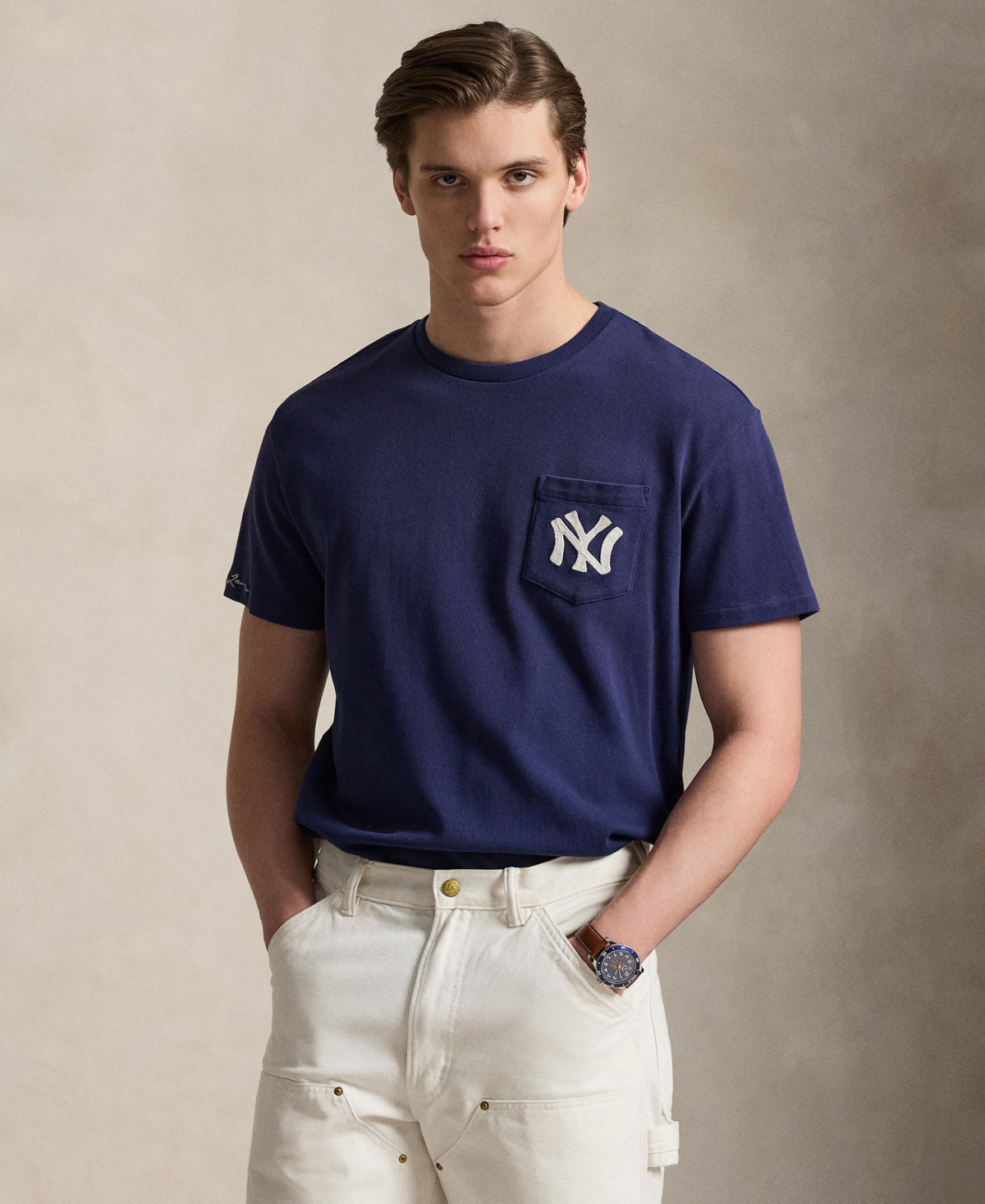 Click here for Polo Ralph Lauren Mens Crewneck T-Shirt - Dark Cob... prices