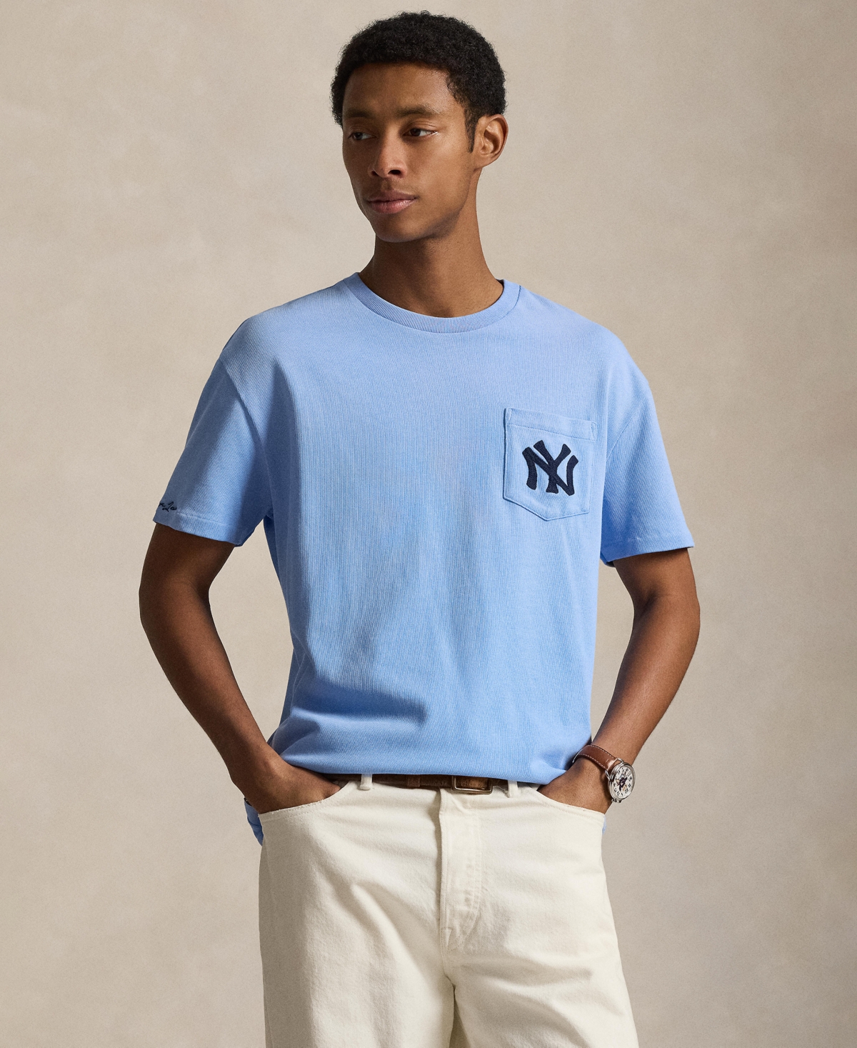 Click here for Polo Ralph Lauren Mens Crewneck T-Shirt - Blue Lag... prices