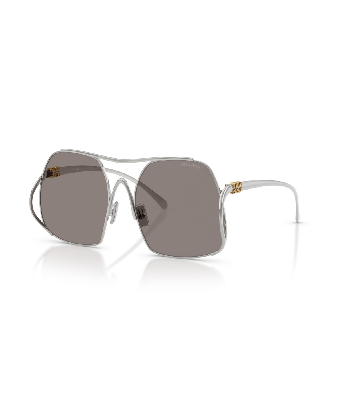 Click here for Miu Miu Womens Square Sunglasses  Mu A55S - Silver prices