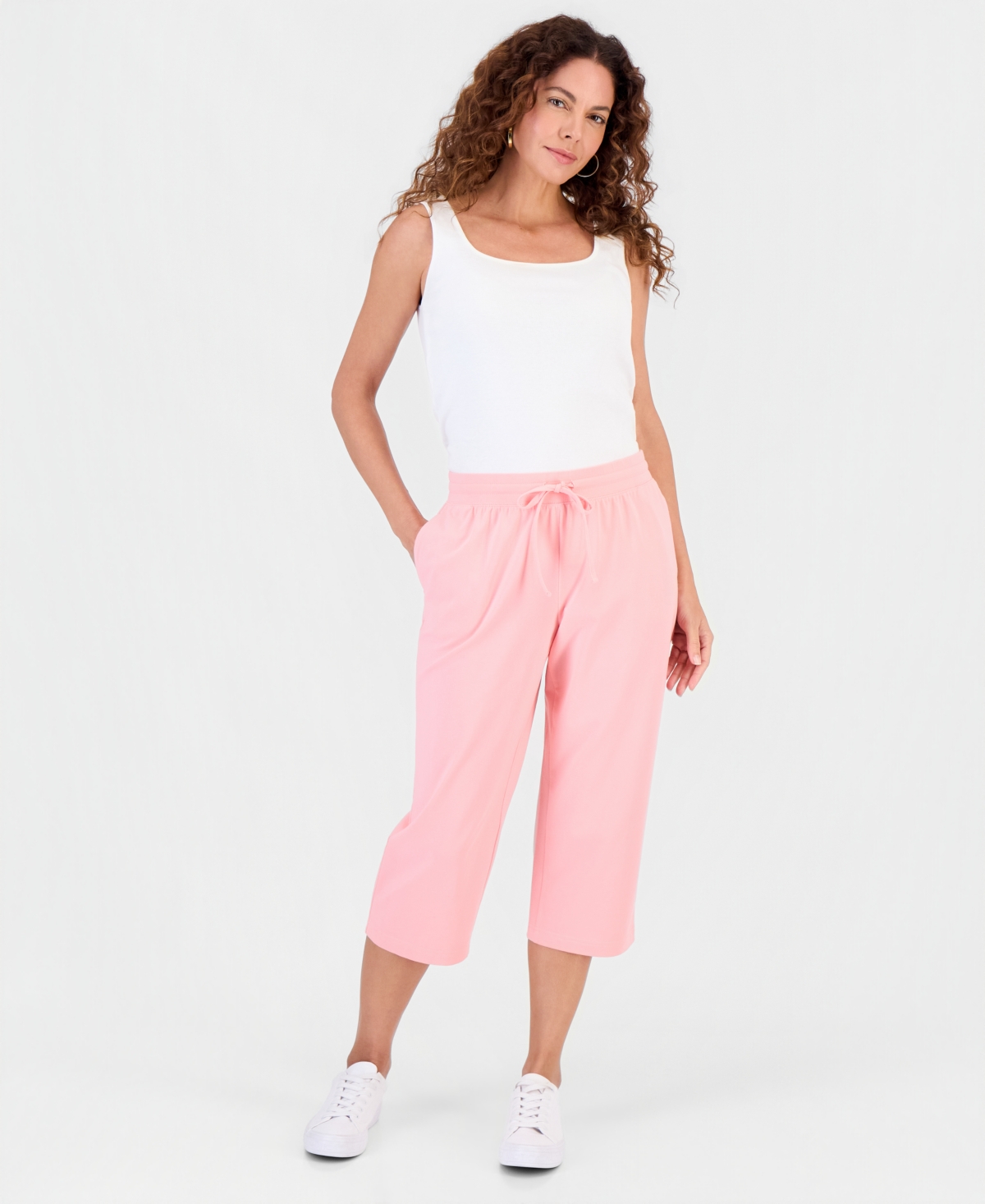Click here for Style & Co Womens Mid Rise Capri Sweatpants  Creat... prices