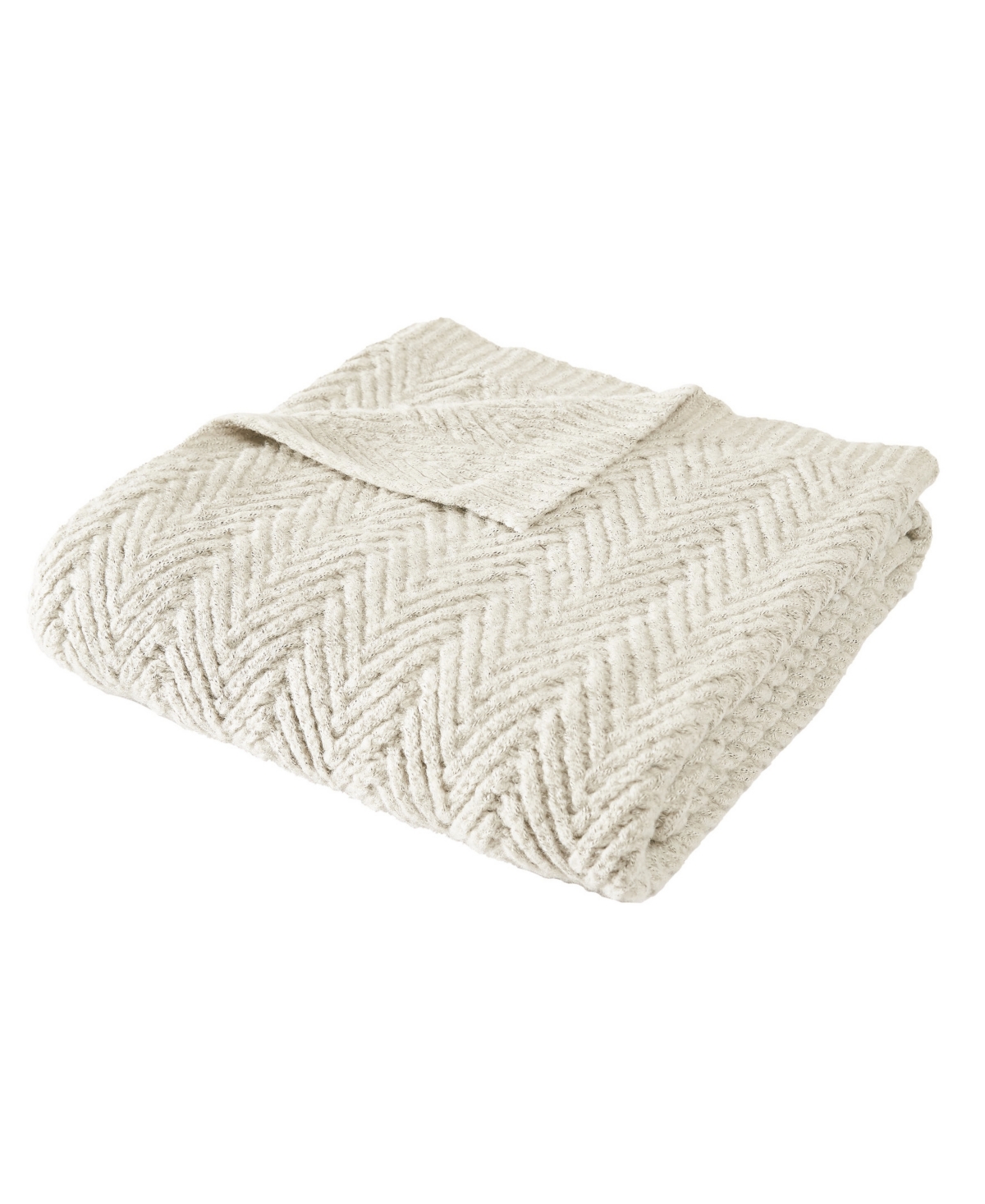 Click here for Frye Chevron Faux Mohair Throw  50 x 70 - Cream prices