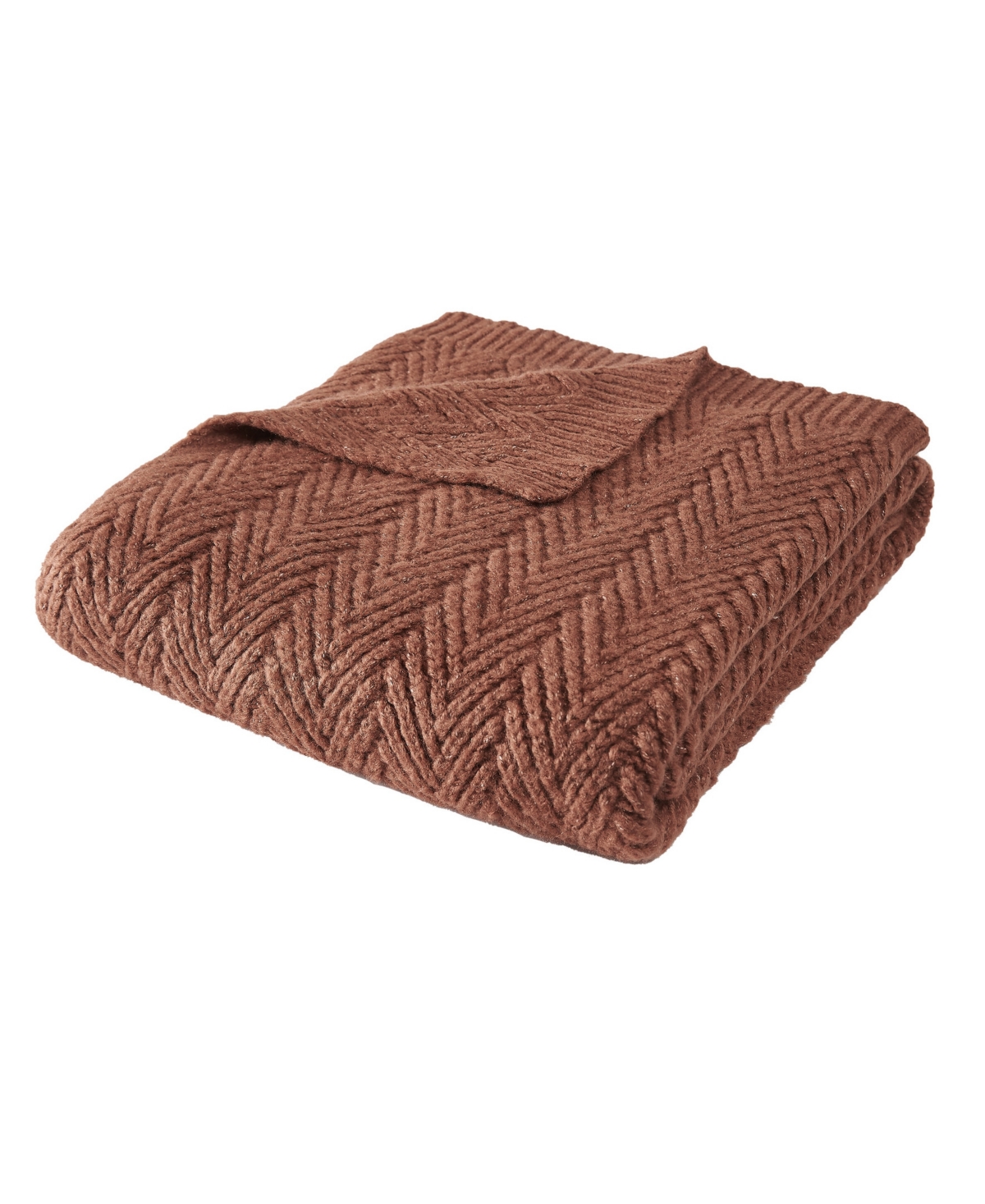 Click here for Frye Chevron Faux Mohair Throw  50 x 70 - Clay prices