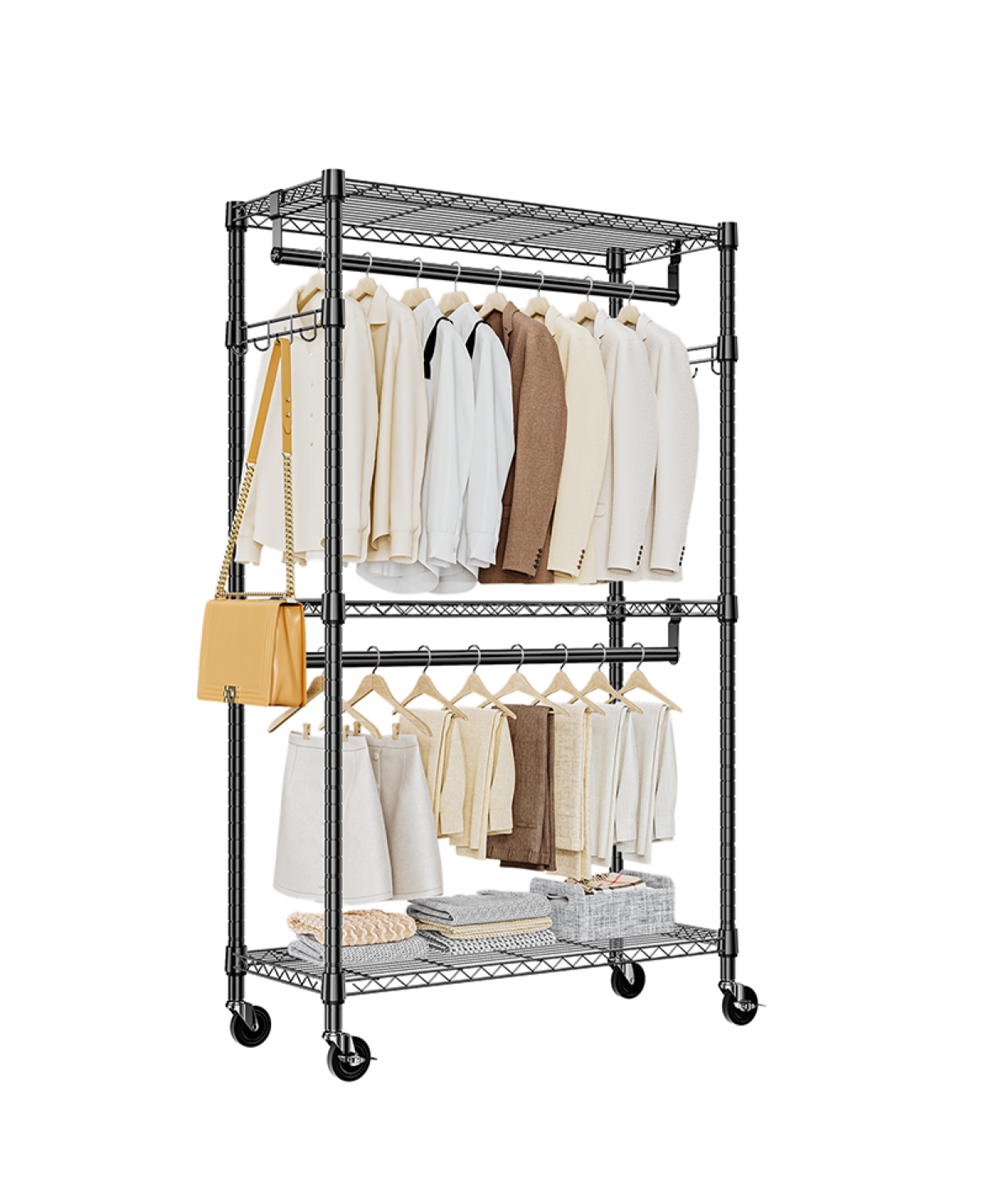 Click here for Rainsken Heavy Duty Rolling Garment Rack  3 Tiers... prices