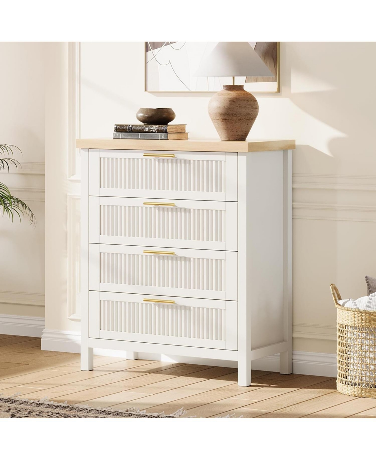 Click here for gaomon Fluted Dresser for Bedroom  Chest of Dresse... prices