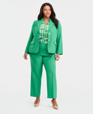 Click here for Kasper Crepe Two Button Jacket Crepe Fly Front Sli... prices