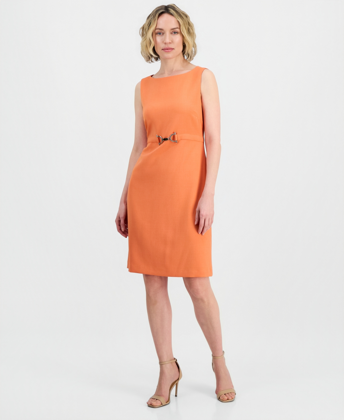 Click here for Kasper Womens Belted Sheath Dress - Mandarin prices