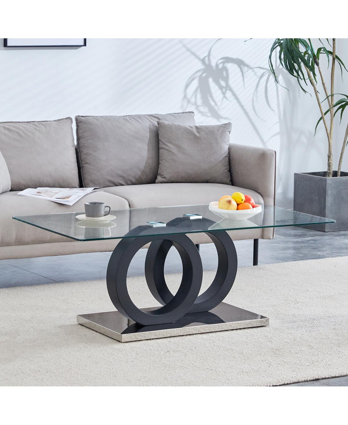 Click here for Streamdale Furniture Modern Glass Top Coffee Table... prices